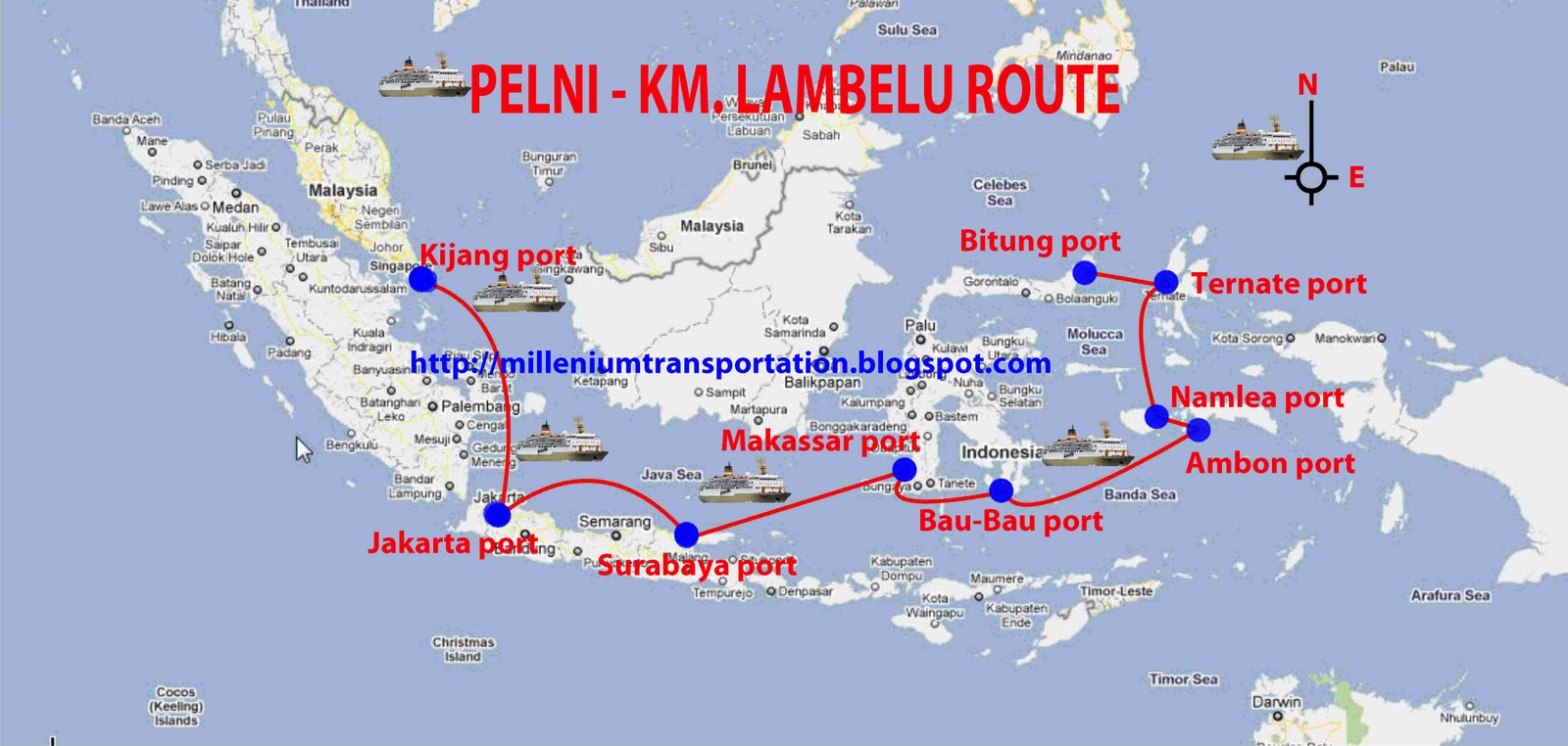 rute kapal | Mas Cargo Express